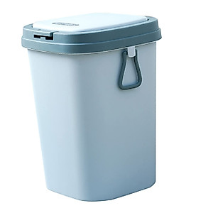 SOESFOUFU Nordic Style Portable Trash Can with Lid Small Press Type Waste Bin for Bedroom Bathroom and Office Practical Garbage Storage Solutioncompact Design