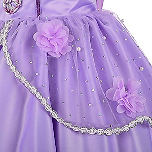 Lito Angels Baby Girls' Princess Dress Up Costume Purple Fancy Party Dress Outfit with Accessories Size 24 Months B