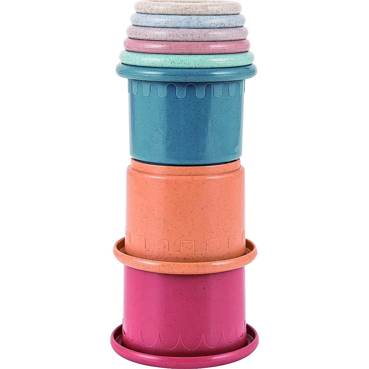 Belle Bear Stacking Cups Baby Toy, Bathing Toys and Building Toy for Early Educational Develop Toy Gifts for Boys and Girls（8 Pcs ）