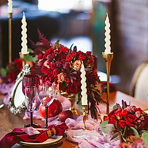 DEYBBY White Beeswax Spiral Candle, 7 inch 2 Pack Twisted Pure Beeswax Candles for Home Meditation Dinner Decor