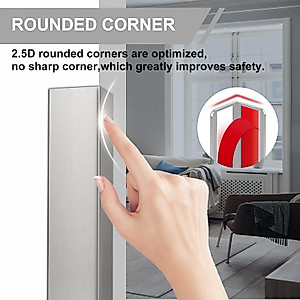 AGHITG Wall Corner Protector,Adhesive Stainless Steel Wall Corner Guard for Wall Protect,59 Inch x 1-3/8 Inch Aluminum Alloy Edge Protector to The Wall from Damage, Scratch by pet. 2PC
