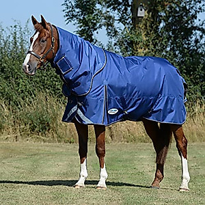 Weatherbeeta ComFiTec Ultra Tough II Detach-A-Neck Medium/Lite - Blue/Charcoal/White - 78"