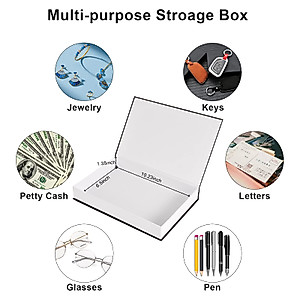 YD SZ YADOO Hardcover Books for Decor Set of 3 Stacked Books for Living Room Coffee Table Decorative Faux Books Decor Storage Book Boxes with Stickers (Z108)