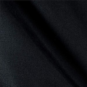 60" Poly Cotton Broadcloth Black, Fabric by the Yard