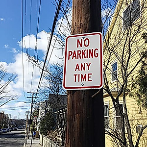 "No Parking Any Time" Sign By SmartSign | 12" x 18" 3M Engineer Grade Reflective Aluminum