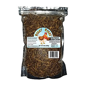 Wormy Worms Mother Clucker's Eggcellent Treat Mix for Chickens w/ Dried Mealworms Crickets Silkworm Pupae Locusts Superworms River Shrimp (1.5 LB)