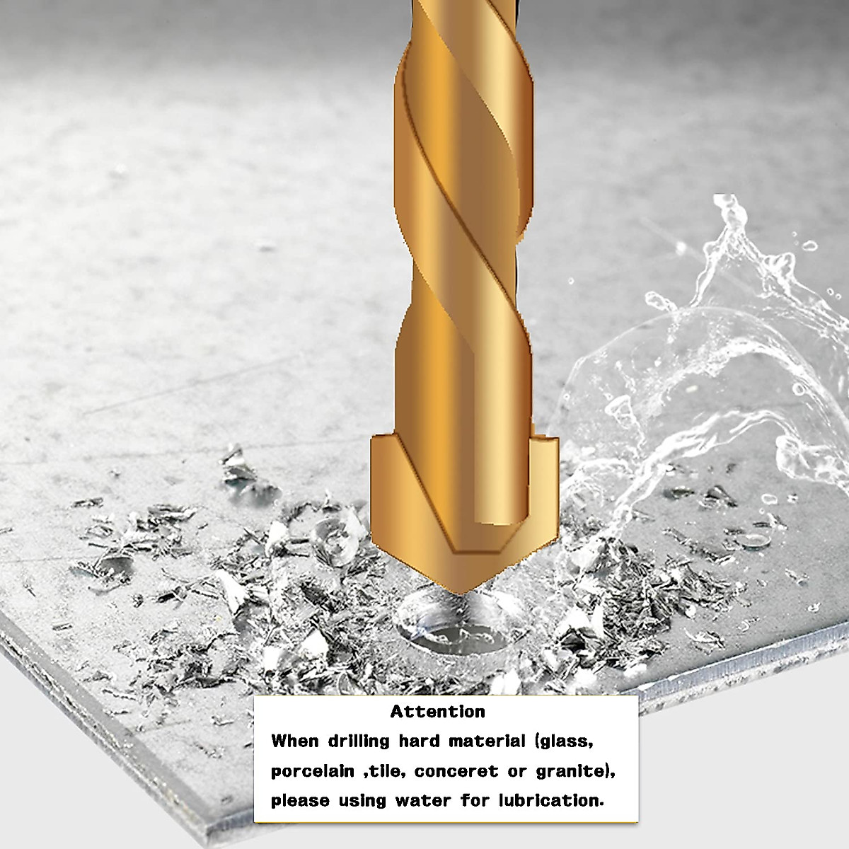 12PC Golden Concrete Drill Bit Set, Mgtgbao Masonry Drill Bits for Tile,Brick, Plastic and Wood Best for Wall Mirror and Ceramic Tile on Concrete and Brick Wall (3/16-1/2")