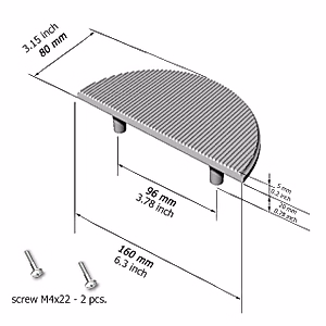 Drawer pulls Handle Antique Brass 3-3/4 inch (96 mm)-Hole, Half Circle knob Cabinet Drawers Dressers Doors