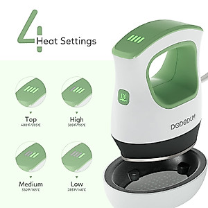 DODODUM Mini Heat Press Machine Easy to Use for T Shirts Shoes Hats Small HTV Iron-on Vinyl Projects Portable Heating Transfer Iron Green