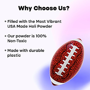 Simply Health Gender Reveal Football Closes Firmly and Non Transparent with Both Pink and Blue Powder. Hugh Colorful Powder Puff for The Best Gender Reveal Party Surprise