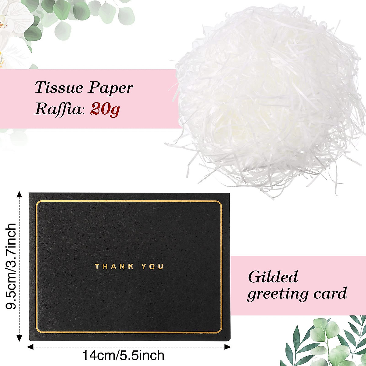 Outus Valentines Day Floral Boxes, Round Flower Boxes for Arrangements, 2 Tier Gift Boxes with Lids, Double Layer Rotating Bouquet Boxes with Paper Cards Raffia for Wedding Gift(Black)