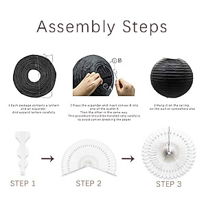 Meiduo Hot Pink White Black Party Decorations Paper Fans Lanterns Flower Pom Poms Felt Pennant Balloons for Lingerie Bridal Shower Minnie Mouse Themed Birthday Bachelorette Hen Party Valentine's Day