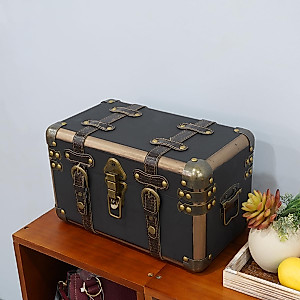 Kepciti Decorative Storage Box - Antique Wooden Manual Box with Cover, Gift & Home Decor (13.38 * 7.87 * 7.87 inch)