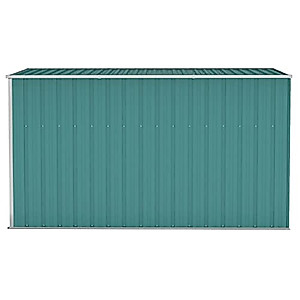 Gecheer Wall-Mounted Garden Shed Green 46.5"x113.4"x70.1", Outdoor Storage Shed with Door Galvanized Steel Shed Storage House for Backyard Garden Patio Lawn