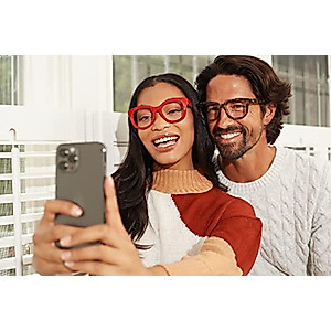 Peepers by PeeperSpecs Oprah's Favorite Women's Center Stage Oversized Blue Light Blocking Reading Glasses - Red +1.50