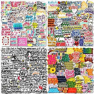 LIFEBE 250Pcs/Pack Inspirational Stickers for Water Bottles, Motivational Stickers for Teens, Students, Teachers, Employees, Vinyl Waterproof Durable Laptop Sticker Decals for Computer