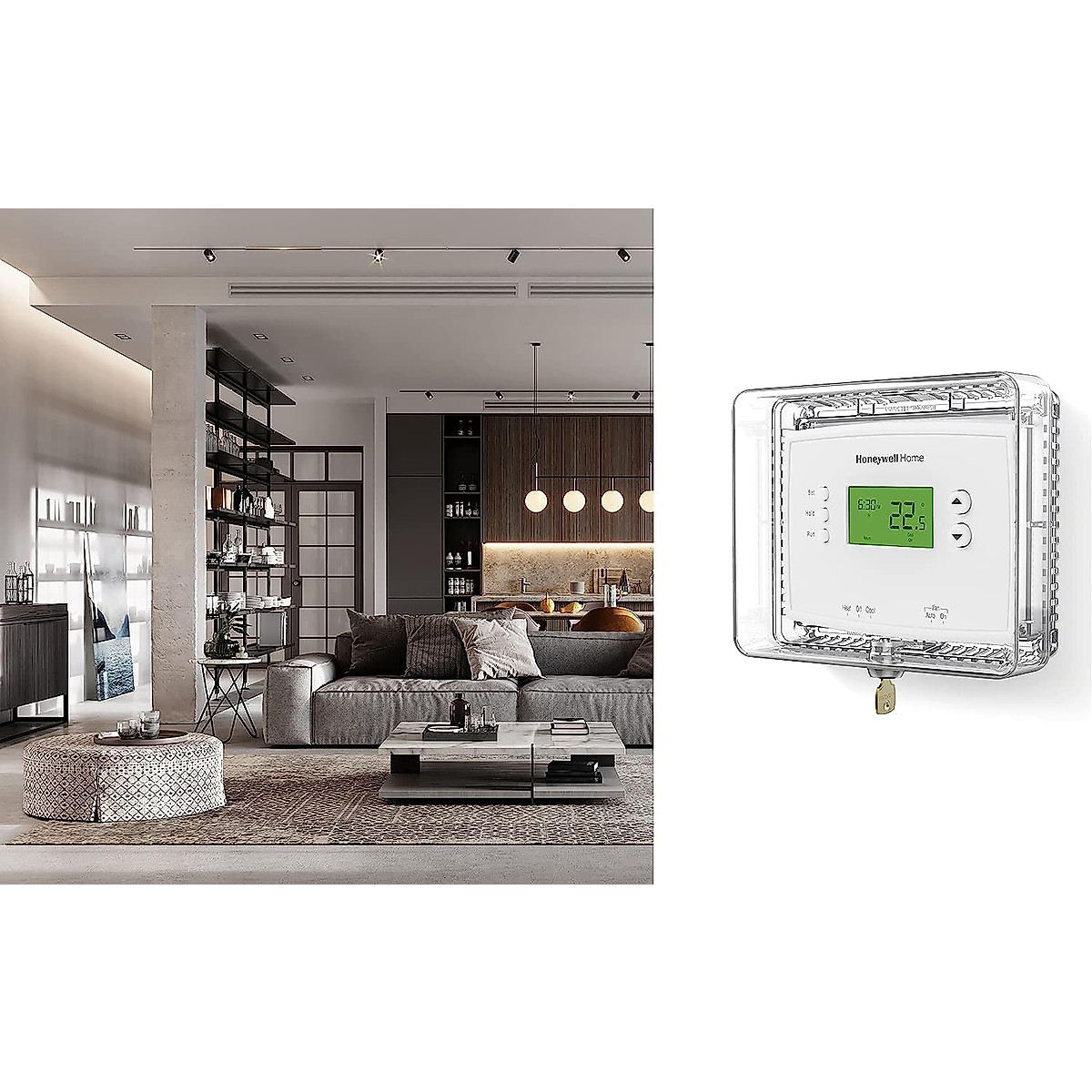 Genuine Honeywell Home CG511A1000 Medium Thermostat Guard, Fits Thermostats 5" H x 6" W or smaller