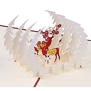 Bluboon 3D Greeting Christmas Cards Papercraft 7 Pack Holiday Birthday Pop Up Cards Gift
