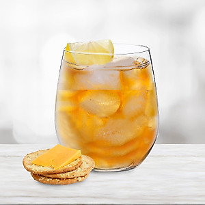 Oggi Unbreakable Wine Glasses, Set 6 - Elegant Reusable Plastic Wine Cups, Stemless Wine Glass Tumbler Design, Shatterproof Plastic, Ideal for Indoor and Outdoor Use, Recyclable - 12oz / 350ml