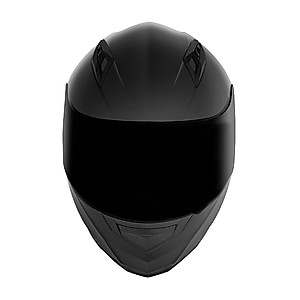 VCAN VX Lightweight Full Face Motorcycle Street Bike Helmet with Extra Tinted Visor DOT Approved (Matte Black, Large)