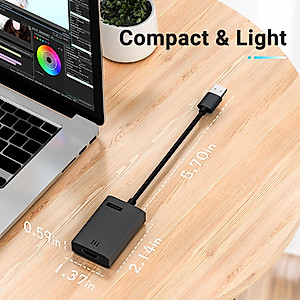 USB to HDMI Adapter Compatible MacBook Pro/Air/Mini , HD 1080P HDMI USB Cable Adapter, HDMI USB Mac Adapter, Compatible with MacBook M1 / Windows 10/8/7 (Incompatible with Linux, Unix, Vista).