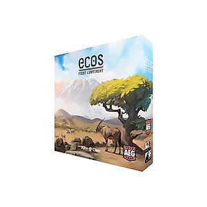 Ecos: The First Continent Board Game, Build Nature and Animals, Unique Mechanics, Challenging Strategy, Ages 14+, 2-6 Players, 45-75 Min, Alderac Entertainment Group (AEG)