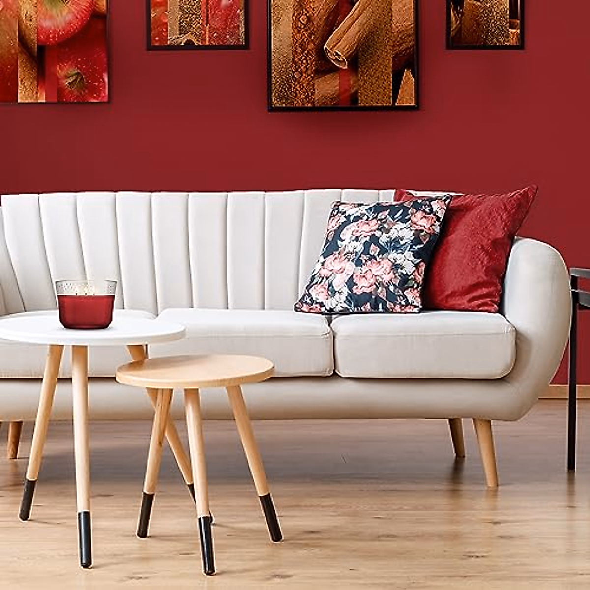 Glade Candle Apple Cinnamon, Fragrance Candle Infused with Essential Oils, Air Freshener Candle, 3-Wick Candle, 6.8 Oz, 3 Count