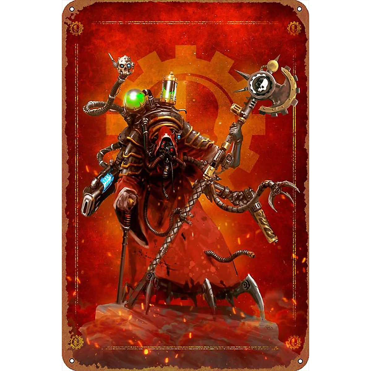 Adeptus Mechanicus 4 physical culture Poster Signs 8 x 12 Inch Decor Funny Chic Art Wall Decort Home Yard Signs Bar Hotel Cafe Pub Indoor Outdoor restauran