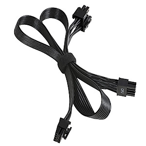 Certusfun CPU Cable for Corsair, 70CM 8 Pin to 8 & 4+4 Pin EPS Cable for Thermaltake, Male to Male CPU Power Cable for ARESGAME Power Supply (70cm+15cm)