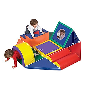 Children's Factory Shape & Play Kids Obstacle Course, Baby or Toddler Indoor Play Set, Kids Soft Play Climber