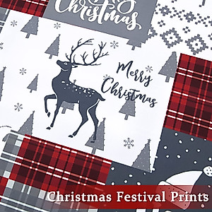 CAROMIO Christmas Duvet Cover King, Soft Microfiber Red Duvet Covers, Reversible Printed Comforter Cover Set Christmas Holiday Decorative Bedding (Christmas Plaid, King)