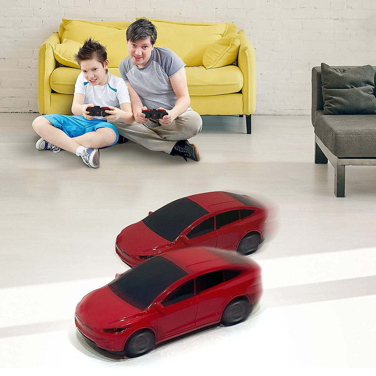 T-Power! Dynamic Remote Control Car 1:24 Scale RC Vehicle Great Gift for Children Remote Control Car Model with Falcon Door in Red Color