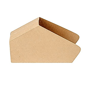 Restaurantware Bio Tek 6 .25 x 2 x 3.75 Inch Single Taco Holder 200 Greaseproof Stand Up Taco Holder - Large Self-Standing Kraft Paper Paper Taco Holder Freezable