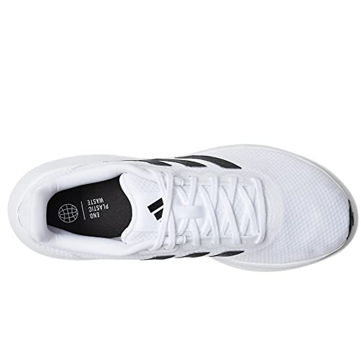 adidas Men's Run Falcon 3.0 Shoe, White/Black/White, 8