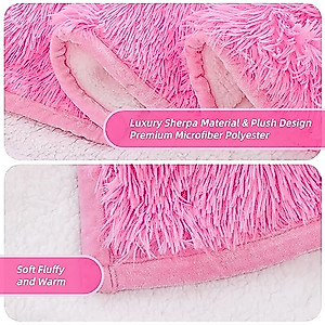 YIRDDEO Wearable Blankets Hoodie Pink Fluffy Blanket Cute Dinosaur Oversized Travel Blanket Warm Comfy Adult Picnic Animal Blankets with Plush Sleeves