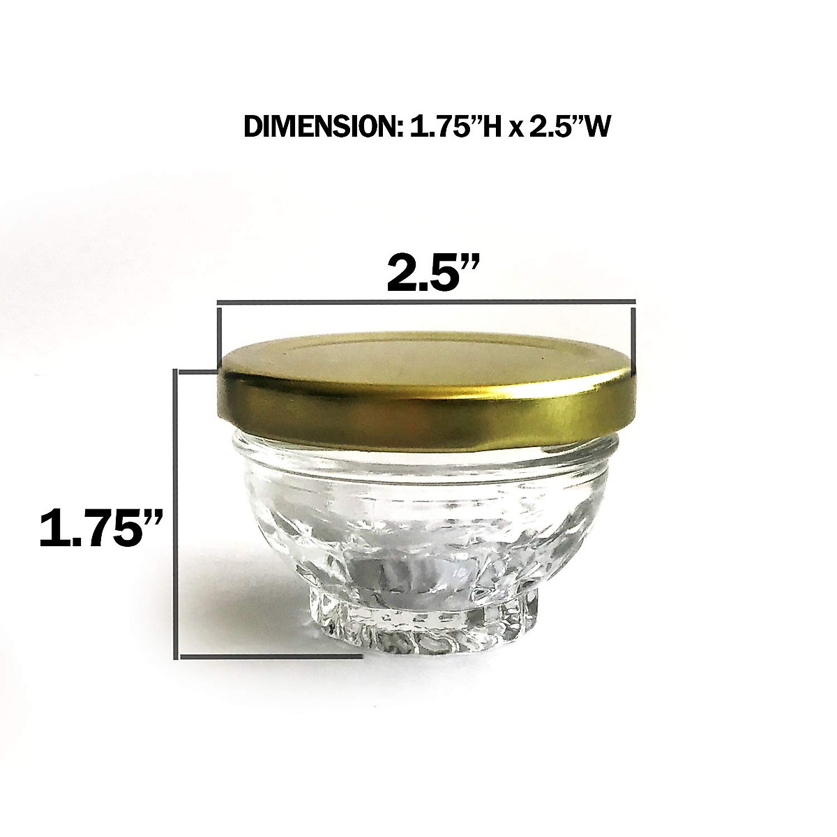 Caviar Line Small Mini Glass Jars With Tin Lids - 24 pack x 1.75 oz – All Purpose Empty Storage Jars