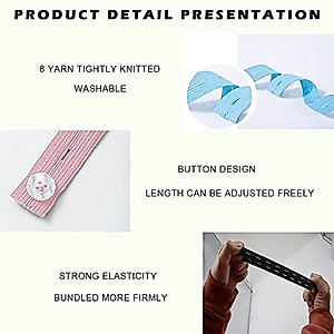 Linwnil 30Pcs Roll-up Clothes Storage Elastic Band, Adjustable Clothing Storage Strap with Button and Buttonholes, Travel Luggage Space Saver, Drawer and Closet Organizer