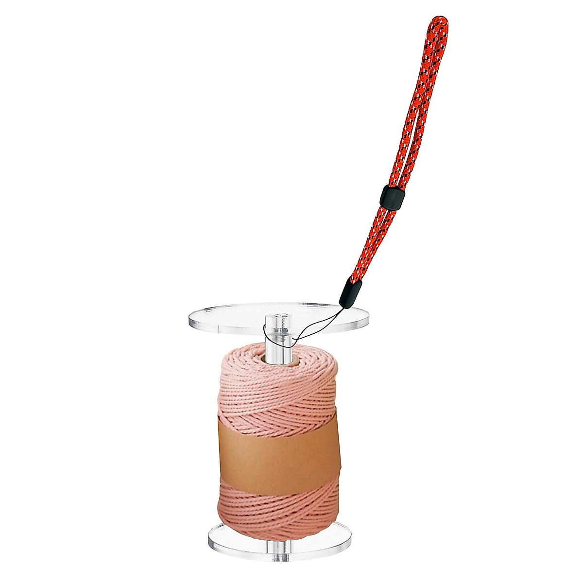 Portable Wrist Yarn Holder with Wrist Strap, Acrylic Yarn Organizer Storage Prevents Yarn Tangling and Misalignment Wool Mini Yarn Holder for Knitting Crocheting Supplies Gift for Craft Lovers