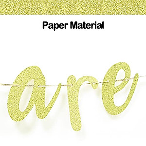 Gold Glitter We Are So Proud of You Banner, Class of 2023/Congrats 2023 Grad/We Will Miss You, 2023 Graduation Party Decorations