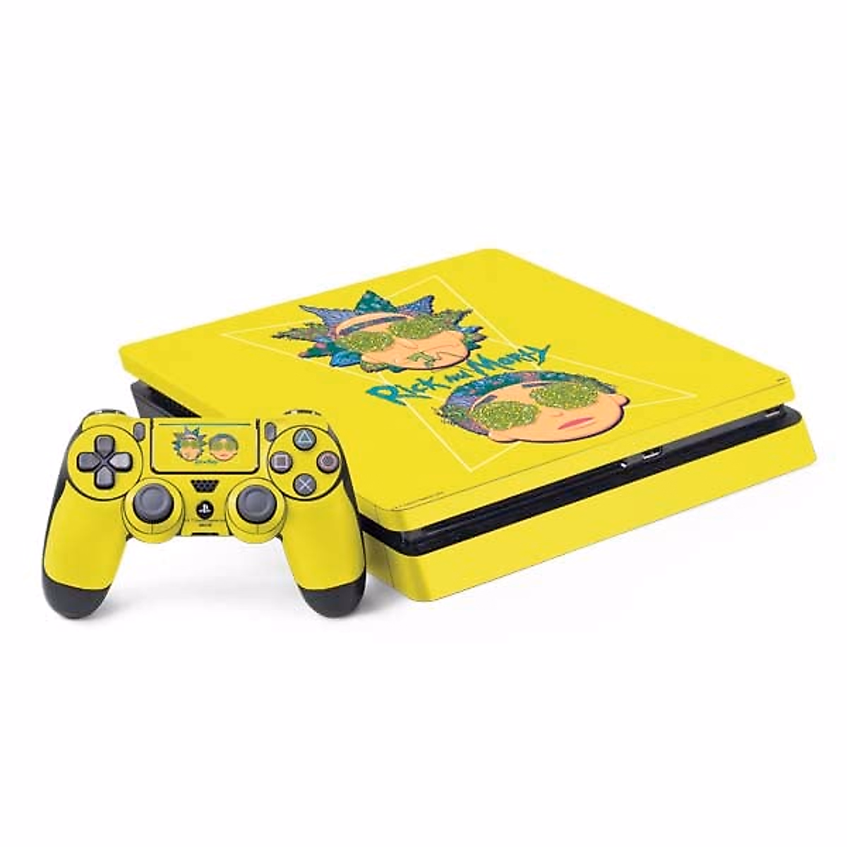 Skinit Decal Gaming Skin Compatible with PS4 Slim Bundle - Officially Licensed Warner Bros Rick and Morty Portal Eyes Design