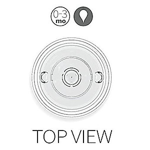 Comotomo 2 Pack Silicone Replacement Nipple, Slow Flow Clear, 0-3 Months