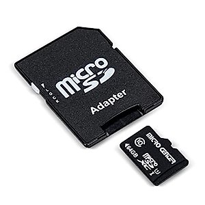 Micro Center 64GB Class 10 MicroSDXC Flash Memory Card with Adapter for Mobile Device Storage Phone, Tablet, Drone & Full HD Video Recording - 80MB/s UHS-I, C10, U1 (5 Pack)
