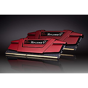 G.SKILL Ripjaws V Series (Intel XMP) DDR4 RAM 16GB (2x8GB) 2400MT/s CL15-15-15-35 1.20V Desktop Computer Memory UDIMM - Red (F4-2400C15D-16GVR)