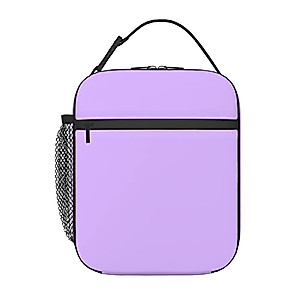 TEIKKIOP Lavender Purple Lunch Bag for School Office Washable Thermal Picnic Box for Kids Girls Women Adults Reusable Insulated Cooler Meal Pail