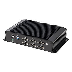 KINGDEL i5 8th Gen. CPU Desktop Computer, Office Computer with 8GB RAM, 128GB SSD, 6xCOM, 4xUSB 3.0, 4xUSB 2.0, 2xLAN, GPIO, HD Port, VGA, Fanless