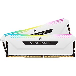 Corsair VENGEANCE RGB PRO SL DDR4 32GB (2x16GB) 3600MHz CL18 Intel XMP 2.0 AMD Ryzen iCUE Compatible Computer Memory - White (CMH32GX4M2D3600C18W)