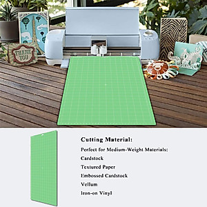 EVISWIY 4PCS 12x24 Mats for Cricut Maker 3/Maker Explore Air 2/Air/One with 5 PCS Blades StandardGrip/LightGrip/StrongGrip/FrabricGrip Multiple Green Blue Purple Pink Cricket Cutting Mats for Cricut