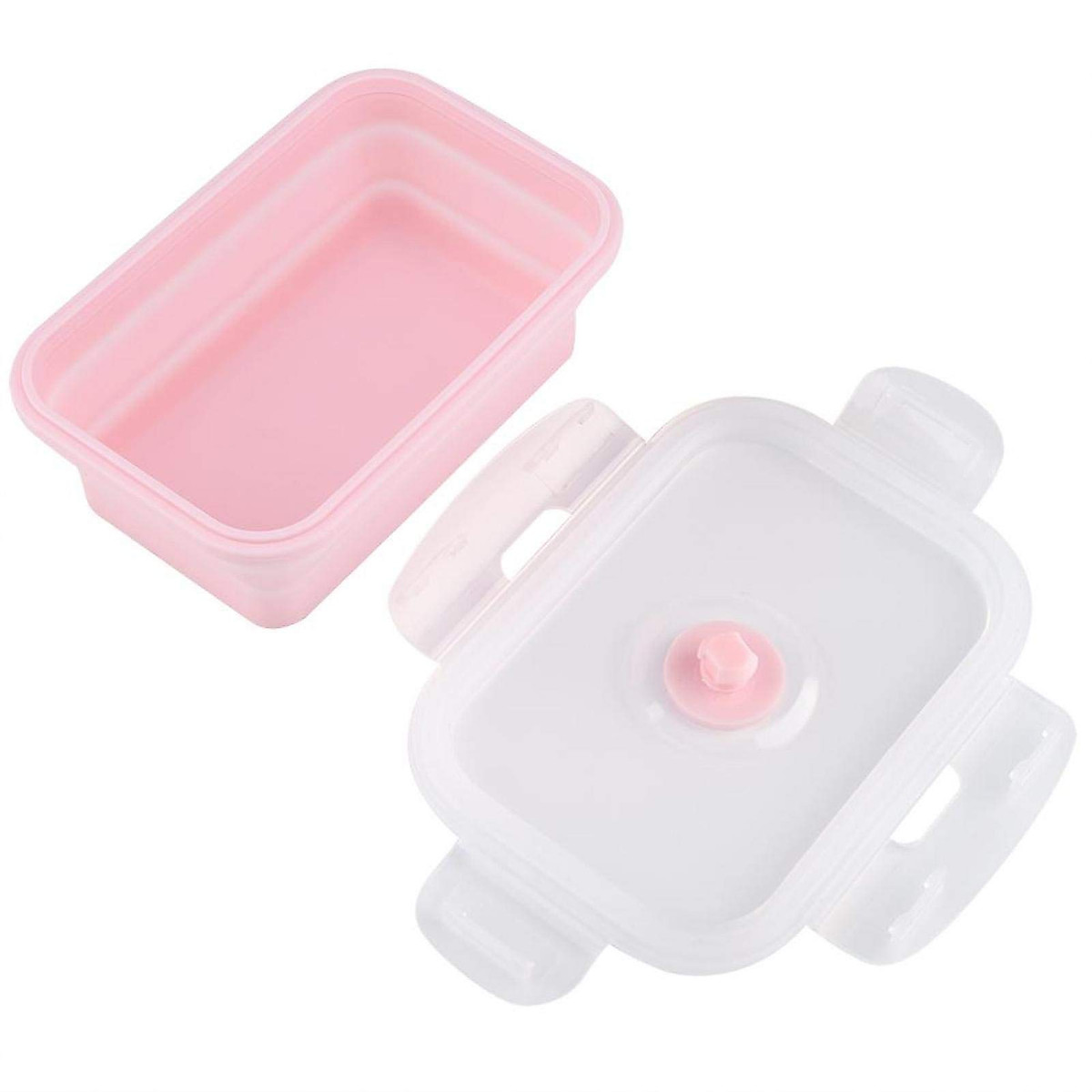 Haofy Silicone Food Storage Containers, Rectangle Lunch Boxes Collapsible Containers for Picnic Travel, Microwave Freezer Dishwasher (1200ml)