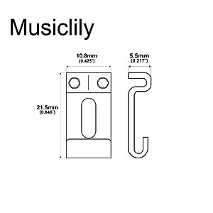 Musiclily Pro 10.8mm Steel Vintage Style Guitar Tremolo Bridge Saddles for Strat Stratocaster Electric Guitar, Chrome (Set of 6)
