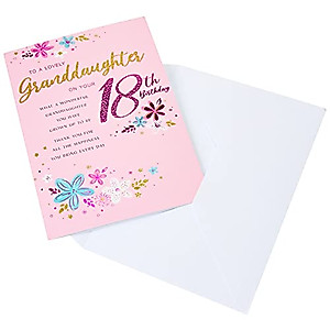 Regal Publishing Modern Milestone Age Birthday Card 18th Granddaughter - 9 x 6 inches -